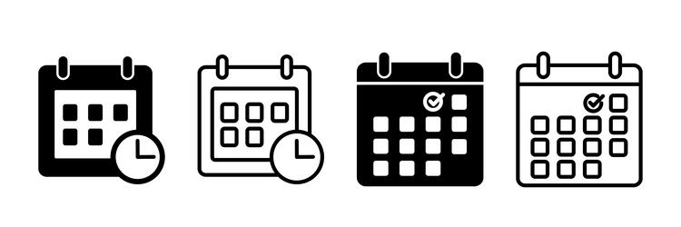 Calendar icon calender symbol Royalty Free Vector Image