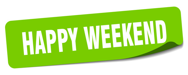 Weekend sticker weekend label Royalty Free Vector Image