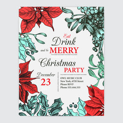 Invitation card for a christmas party design Vector Image