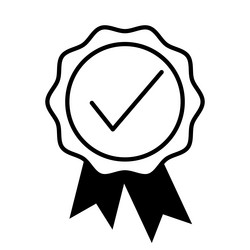 Black thin line award medal icon Royalty Free Vector Image