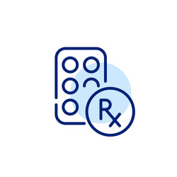 Blister of tablets prescription medication pixel Vector Image
