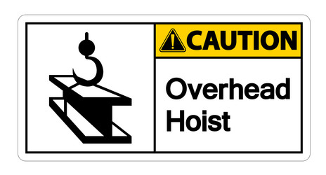 Overhead hoist symbol sign isolate on white Vector Image
