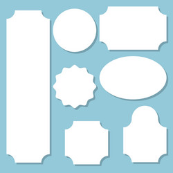 Collection of paper labels various forms set Vector Image