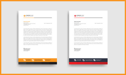 Creative and clean letterhead design template Vector Image