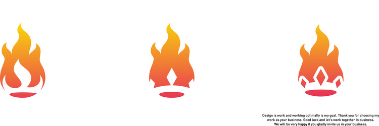 Fire crown logo designs concept flame crown logo Vector Image