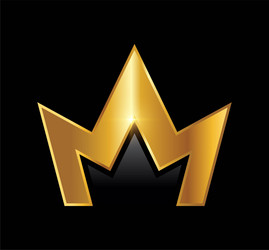 Golden boat logo icon Royalty Free Vector Image