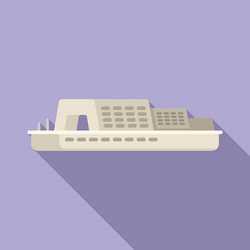 Ferry boat dock icon flat water sea Royalty Free Vector