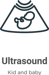 Ultrasound icon in filled thin line outline Vector Image