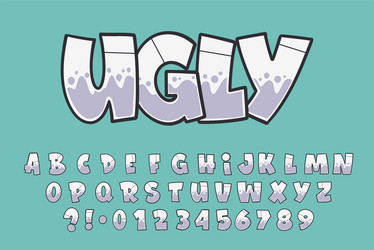 Cute alphabet graffiti text letters Royalty Free Vector