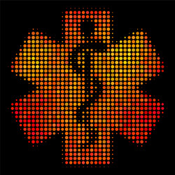 Bright dot life star icon Royalty Free Vector Image