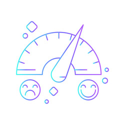 Smile feedback icons with purple blue outline Vector Image