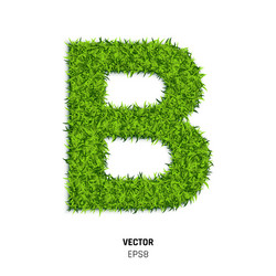 Capital letter f from grass on white Royalty Free Vector