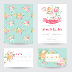 Invitation or congratulation card set Royalty Free Vector