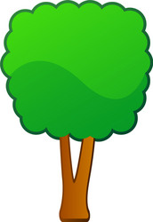Isolated comic tree Royalty Free Vector Image - VectorStock