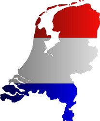 Map with national flag Royalty Free Vector Image