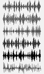 Sound wave with musical notation note sheet Vector Image