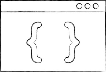 Template computer isolated icon Royalty Free Vector Image