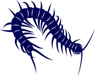 Centipede logo design template silhouette Vector Image