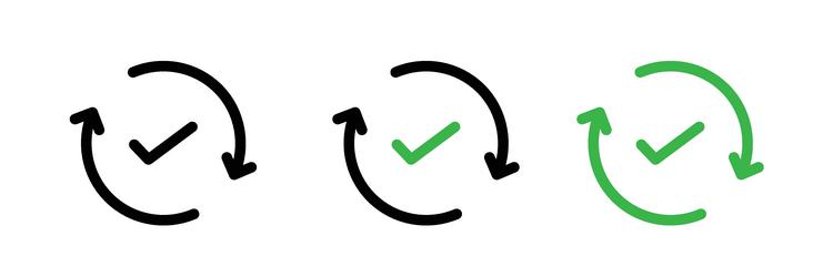 Ensure icon set confidence shield check symbol Vector Image