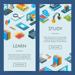 Online education poster concept design Royalty Free Vector