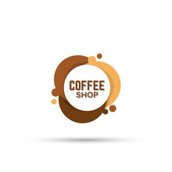 Modern coffee shop logo design Royalty Free Vector Image