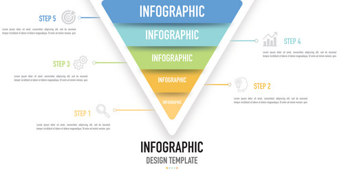 Triangular paper origami infographic for business Vector Image