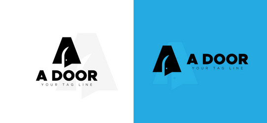 Window and door company logos Royalty Free Vector Image