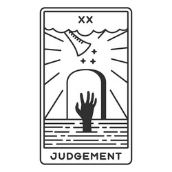 Tarot card judgement cut out high quality Vector Image