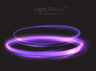 Purple circle light effect background swirl glow Vector Image