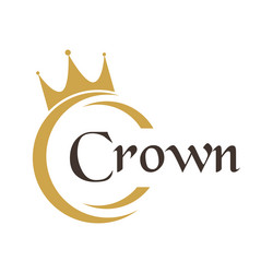 Crown logo Royalty Free Vector Image - VectorStock