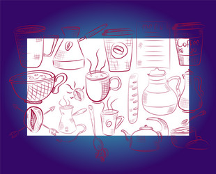 Hand drawn with fast food restaurant menu Vector Image