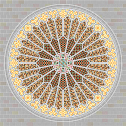 Stained-glass window with colored piece Royalty Free Vector