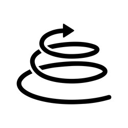 Spinning spiral up arrow icon design in flat style