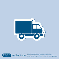 Truck logistic icon symbol icon laden Royalty Free Vector