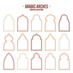 Islamic frames oriental style objects arabic Vector Image