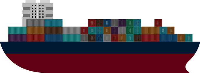 Side view a cruise ship in landscape Royalty Free Vector