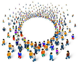 Group people shape circle Royalty Free Vector Image