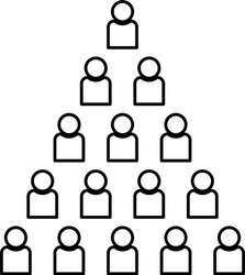 People pyramid icon black color flat style simple Vector Image