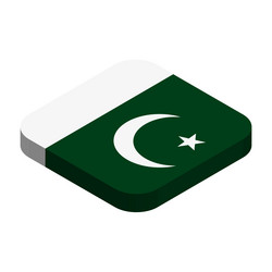 Square flag of pakistan Royalty Free Vector Image