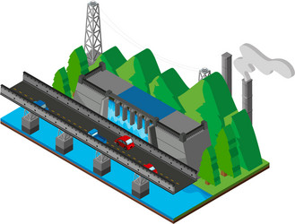 Dam Isometric Vector Images (over 260)