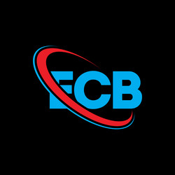Ecb logo letter design Royalty Free Vector Image