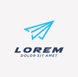 Flying paper airplane Royalty Free Vector Image