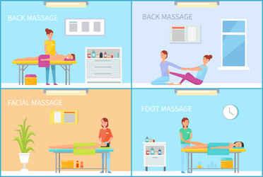 Massage apparatus and back massaging set Vector Image