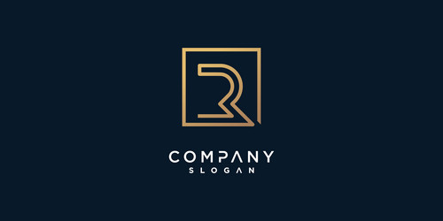 Letter r icon logo design with creative unique Vector Image