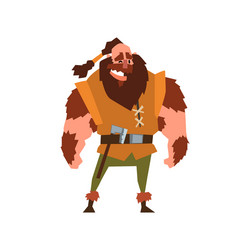 Isolated medieval fat man character with royal Vector Image