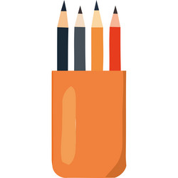 Classic pencils holders school supplies Royalty Free Vector