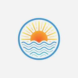 Lake logo design Royalty Free Vector Image - VectorStock