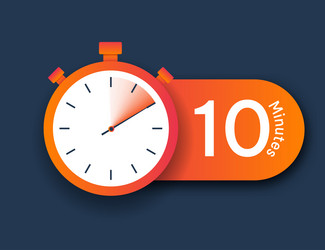 10 minute clock bomb Royalty Free Vector Image