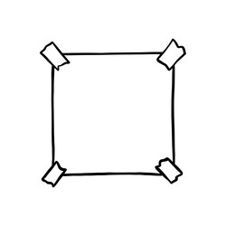 Paper note sketch hand drawn sticky note Vector Image