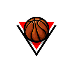 Basketball shield Royalty Free Vector Image - VectorStock